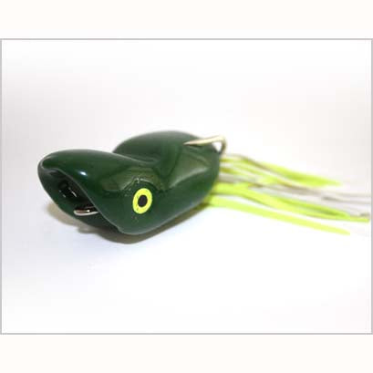 Scum Frog Popper 5/16oz Green-Chart/White – Danny King Bait